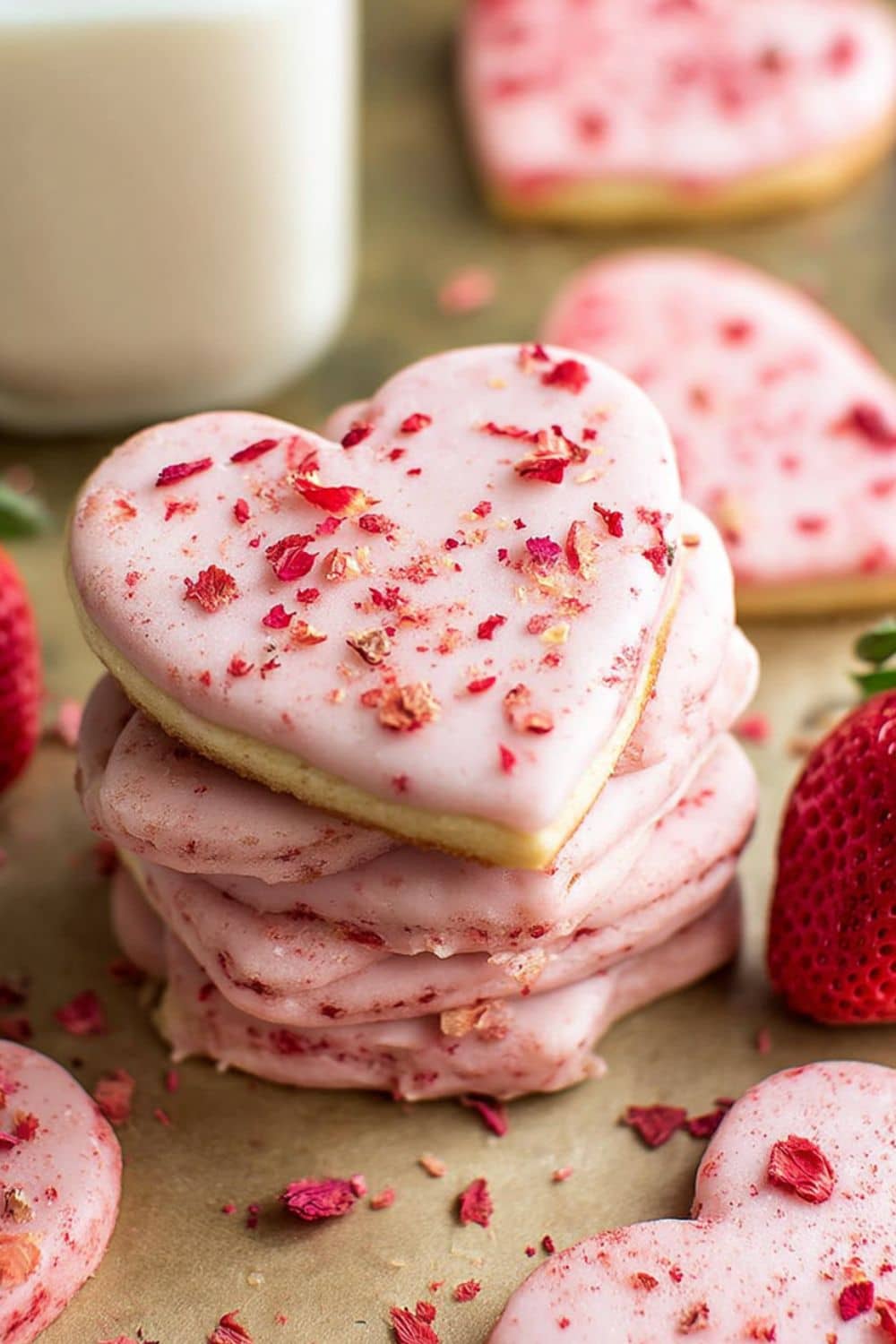 Strawberry Shortbread Cookies