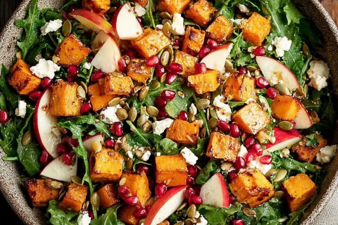 Fall Harvest Salad with Butternut Squash and Apple
